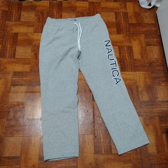 Nautica | Pants | Nautica Sweatpants Gray Pockets Drawstring Logo Mens ...
